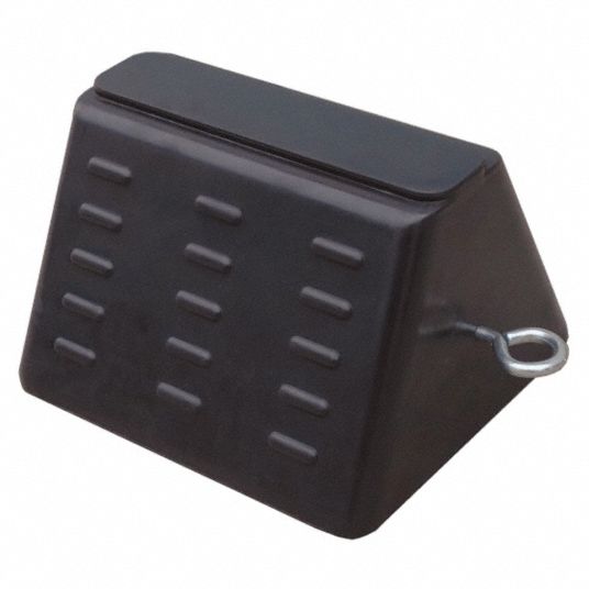 Rubber, 8 in Overall Lg, Wheel Chock - 22XW82|22XW82 - Grainger