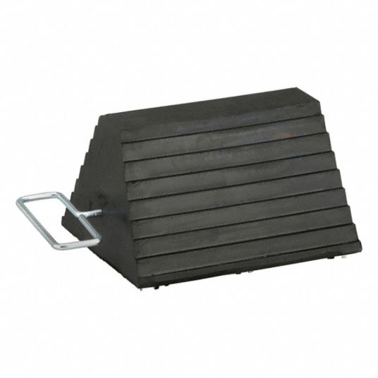 Rubber, 8 in Overall Lg, Wheel Chock - 22XW88|22XW88 - Grainger