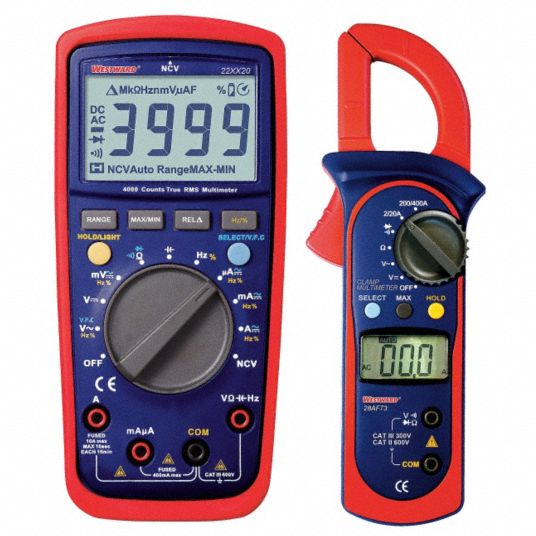 WESTWARD, Digital Multimeter Clamp On Kit - 22XX28|22XX28 - Grainger