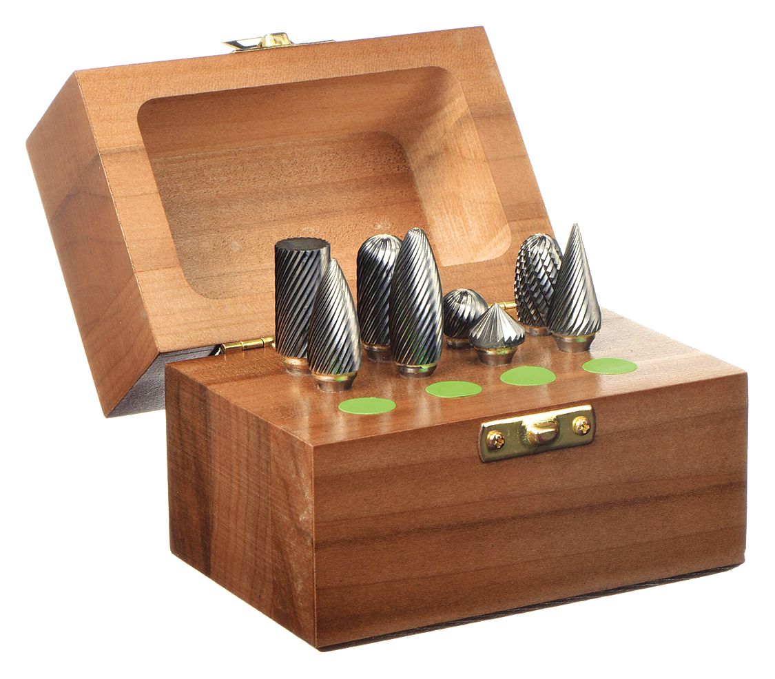 1/4" Shank, Single Cut, Carbide Bur Set - 22XX66|310-110019 - Grainger