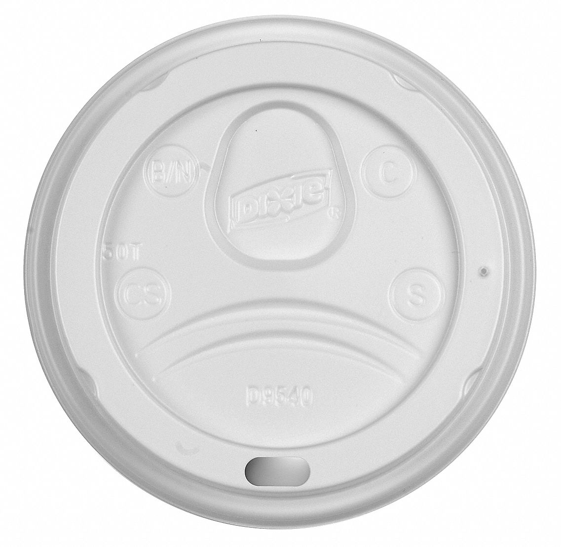 DIXIE, For 10 oz Cup Capacity, Dome/Sip Through, Disposable Hot Cup Lid ...