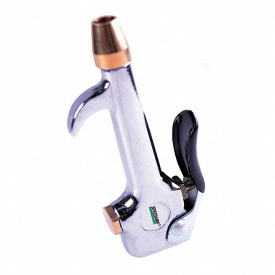 SPEEDAIRE Air Gun: Thumb-Lever Grip, Chrome Plated Zinc, 1/4 in NPT ...