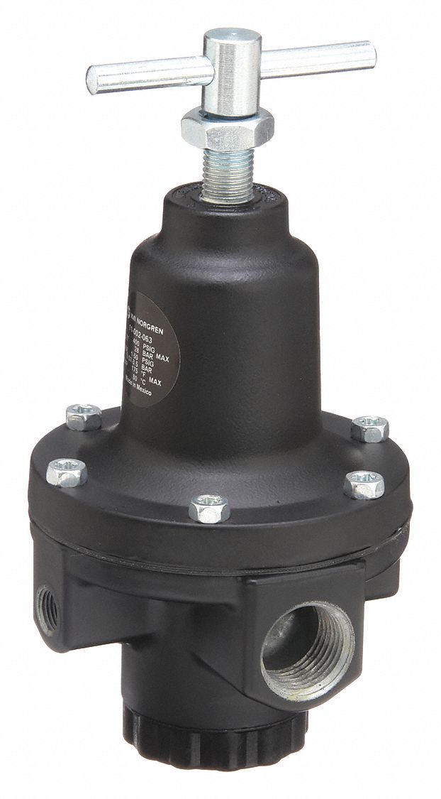 NORGREN, Zinc, 400 psig Max Op Pressure, Compressed Air Regulator ...