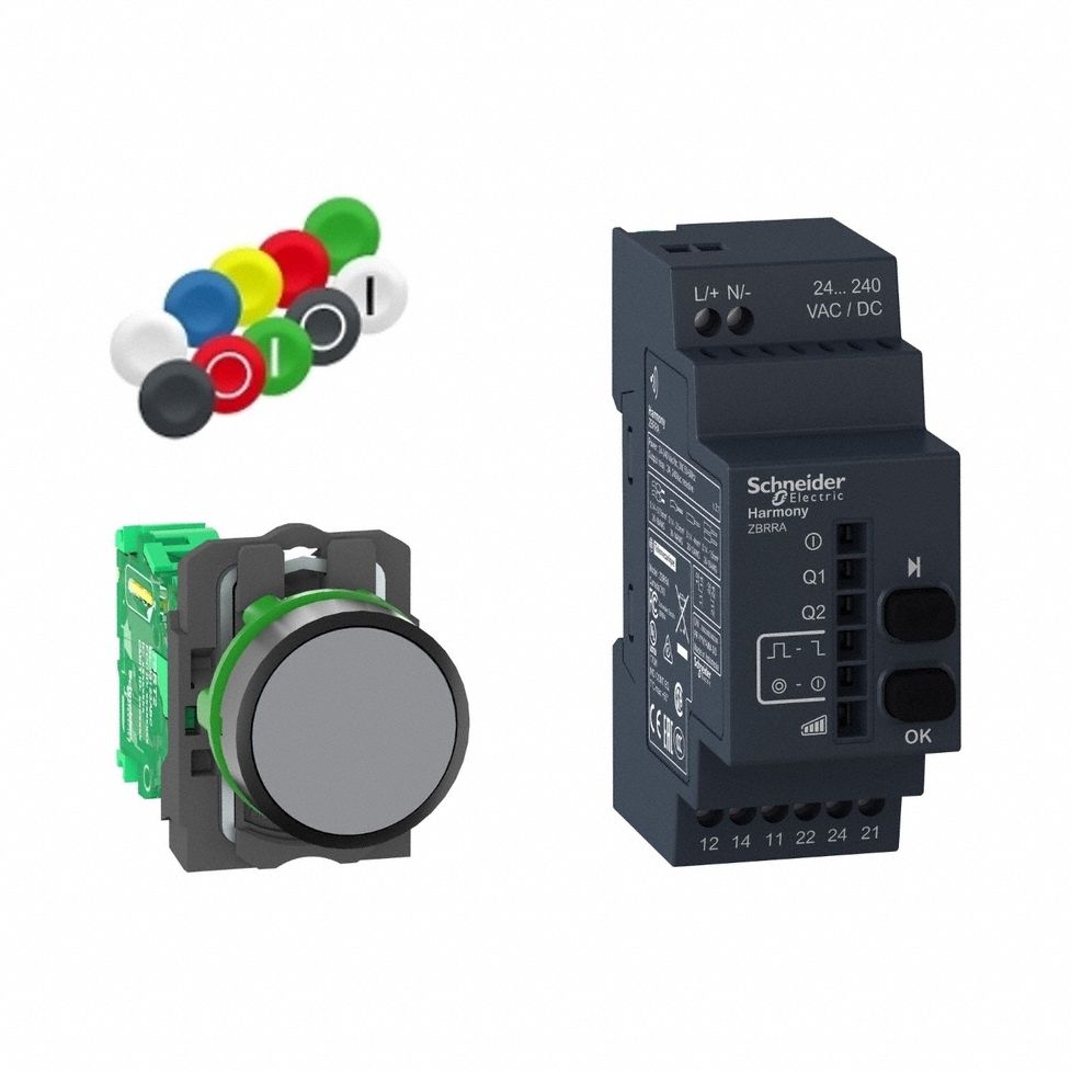 SCHNEIDER ELECTRIC, 22 mm Panel Mounting Size, XB5R, Wireless Push ...