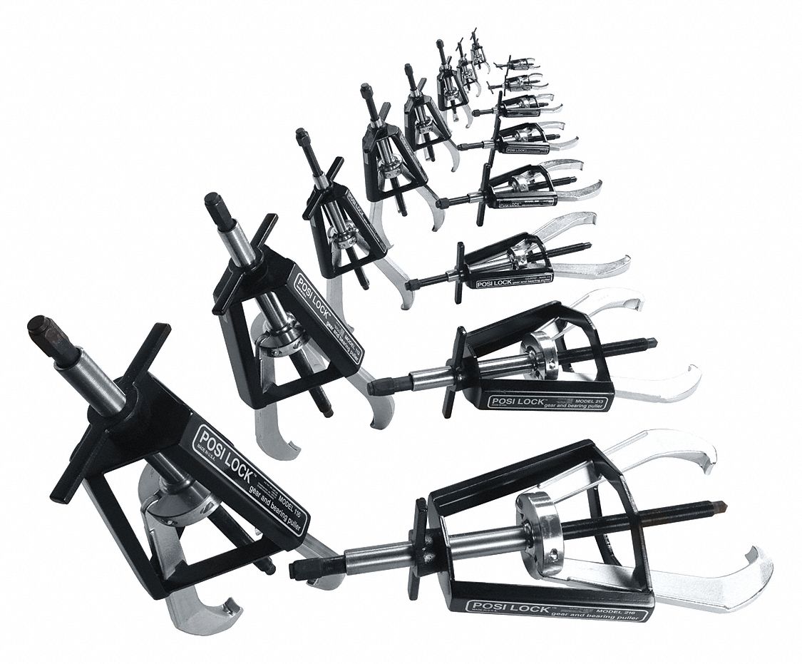 POSI LOCK, 1/2 in – 25 in Jaw Spread, 14 in Jaw Reach, Puller Set ...
