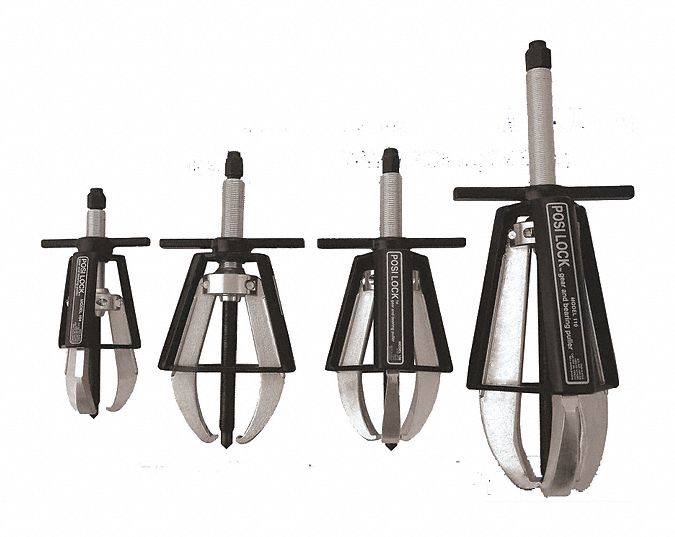 POSI LOCK, 1 in – 15 in Jaw Spread, 9 11/16 in Jaw Reach, Puller Set ...