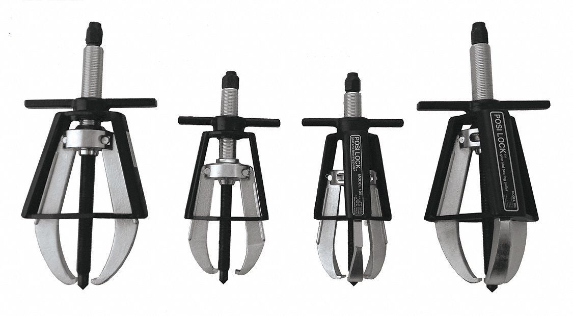 POSI LOCK, 1/4 in – 7 in Jaw Spread, 6 in Jaw Reach, Puller Set ...