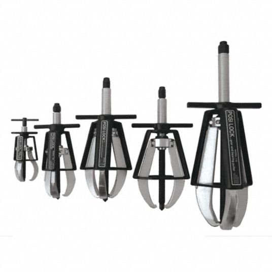 POSI LOCK, 1 in – 12 in Jaw Spread, 9 11/16 in Jaw Reach, Puller Set ...