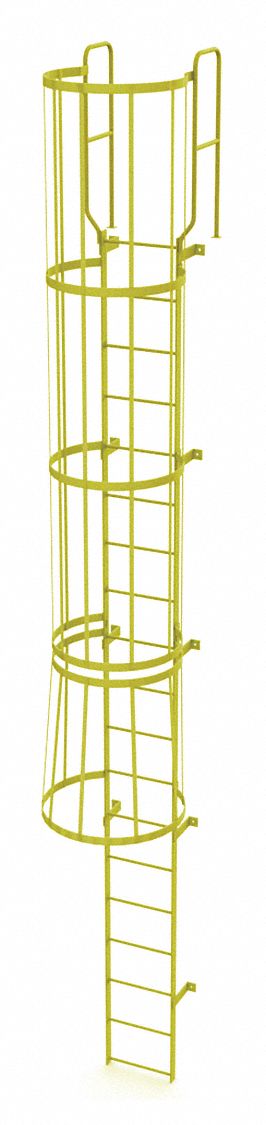 TRI-ARC, 1 Sections, Ladder,Steel,WalkThru Fixed Cage,19-Rung - 231D67 ...