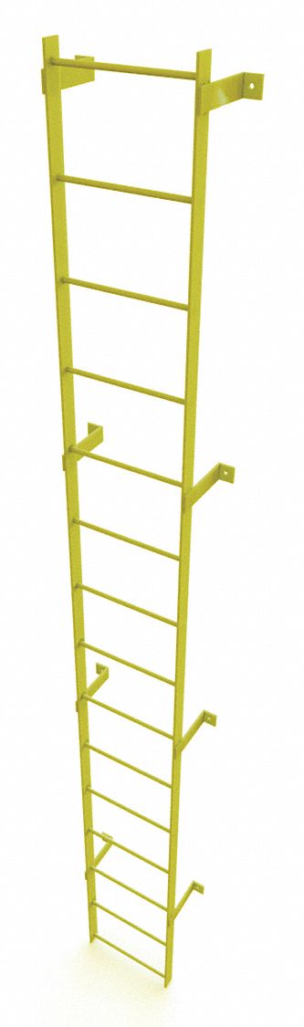 TRI-ARC, 15 ft Overall Ht, 25 in Overall Wd, Ladder,Steel,Standard ...