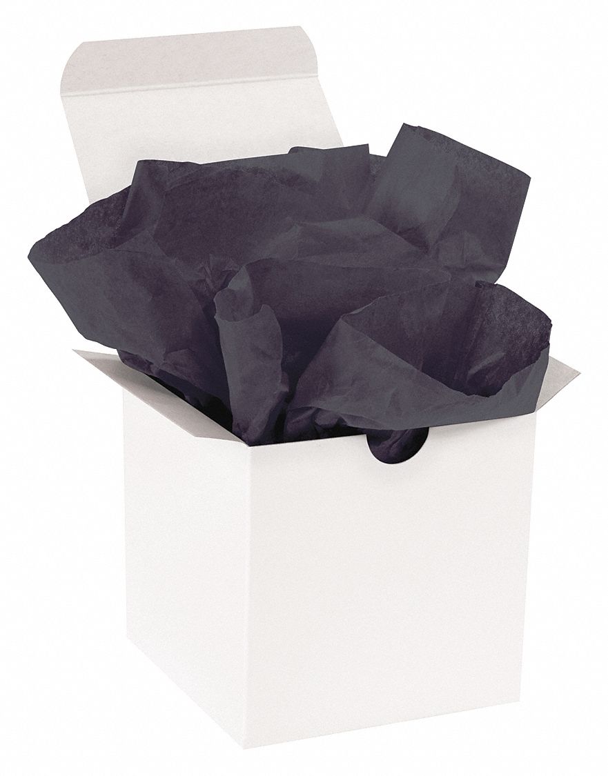 10 lb Basis Wt, Black, Gift Grade Tissue Paper,15x20",Blk,Package ...