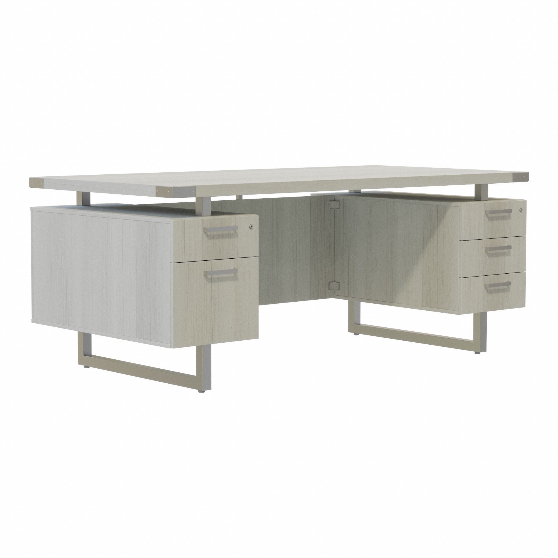 MIRELLA, Silver, 72 in Overall Wd, Office Desk - 848GC8|MRDBF7236WAH ...