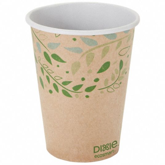 DIXIE, 12 oz Capacity, Multi, Disposable Hot Cup - 800CL8|2342R - Grainger