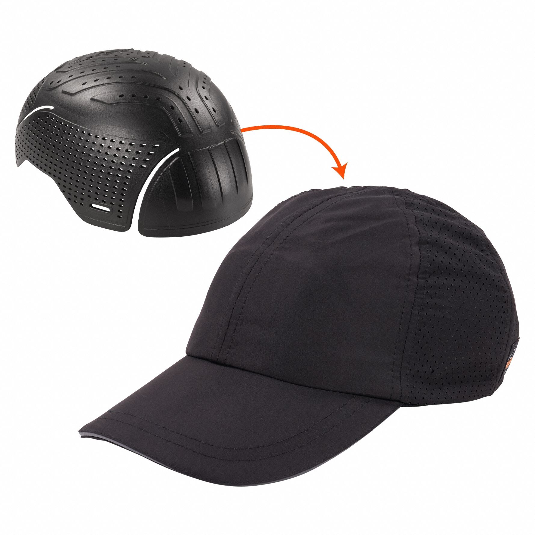 Black, Head Protection Venting, Bump Cap - 810K23|8947 - Grainger