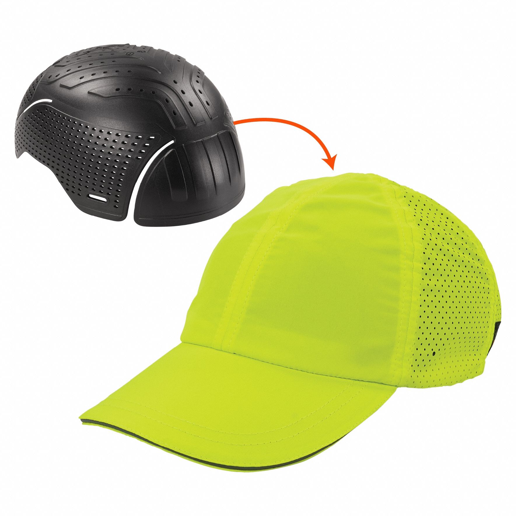 Lime, Head Protection Venting, Bump Cap - 810K29|8947 - Grainger