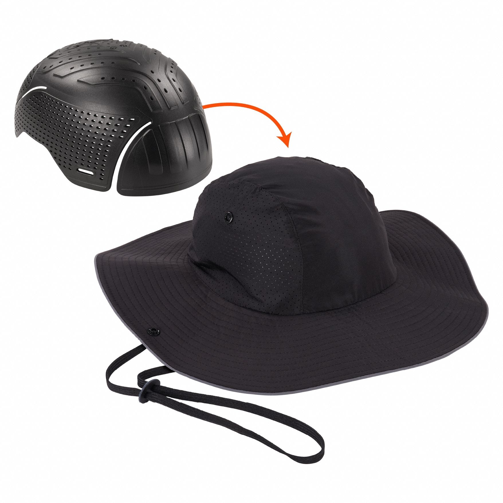 Black, Head Protection Venting, Bump Cap - 810K33|8957 - Grainger
