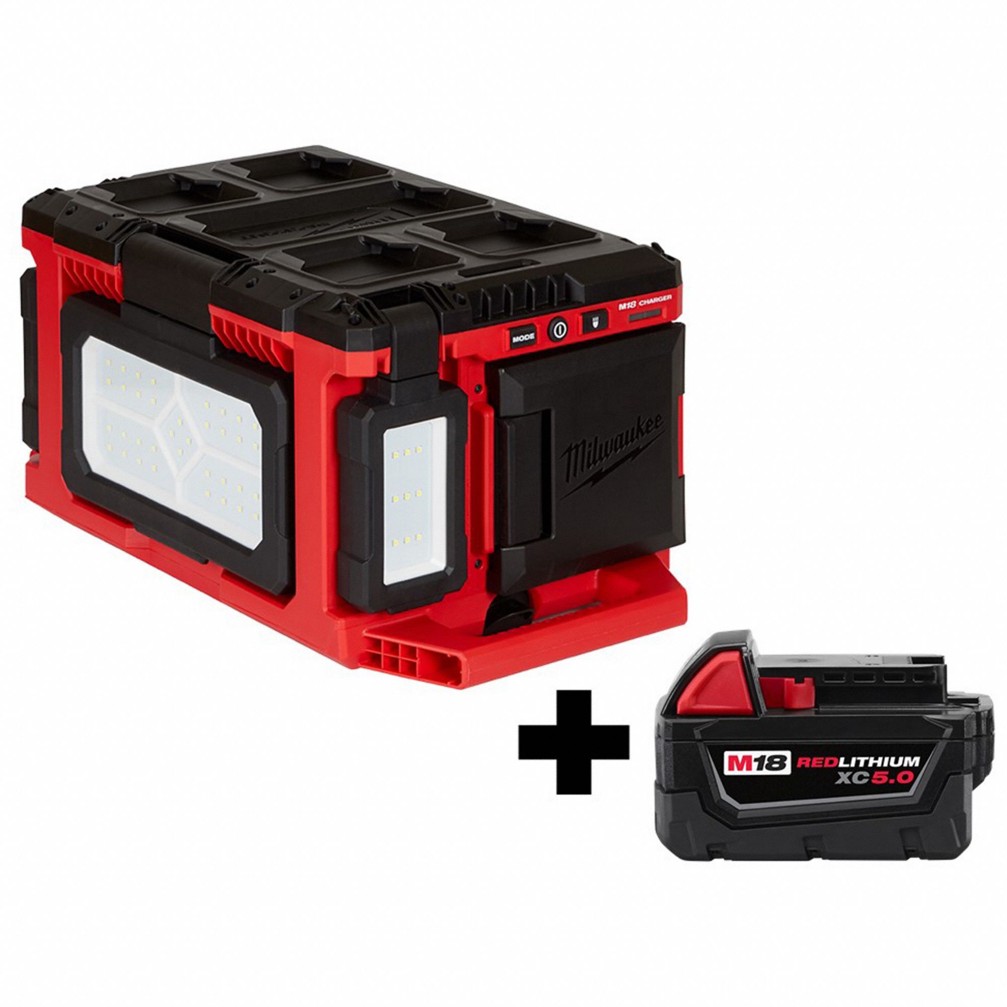 MILWAUKEE, M18™, 3,000 lm Max., Job Site Light - 382YT8|2357-20,48-11 ...