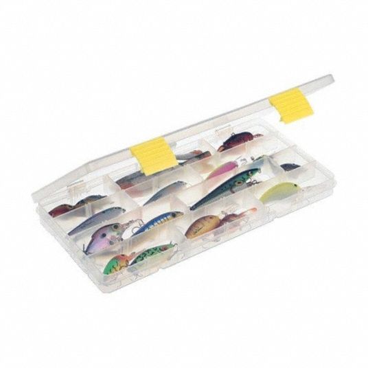 PLANO, 10 7/8 in x 7 1/4 in x 1 1/8 in, Clear, Compartment Box - 822R67 ...
