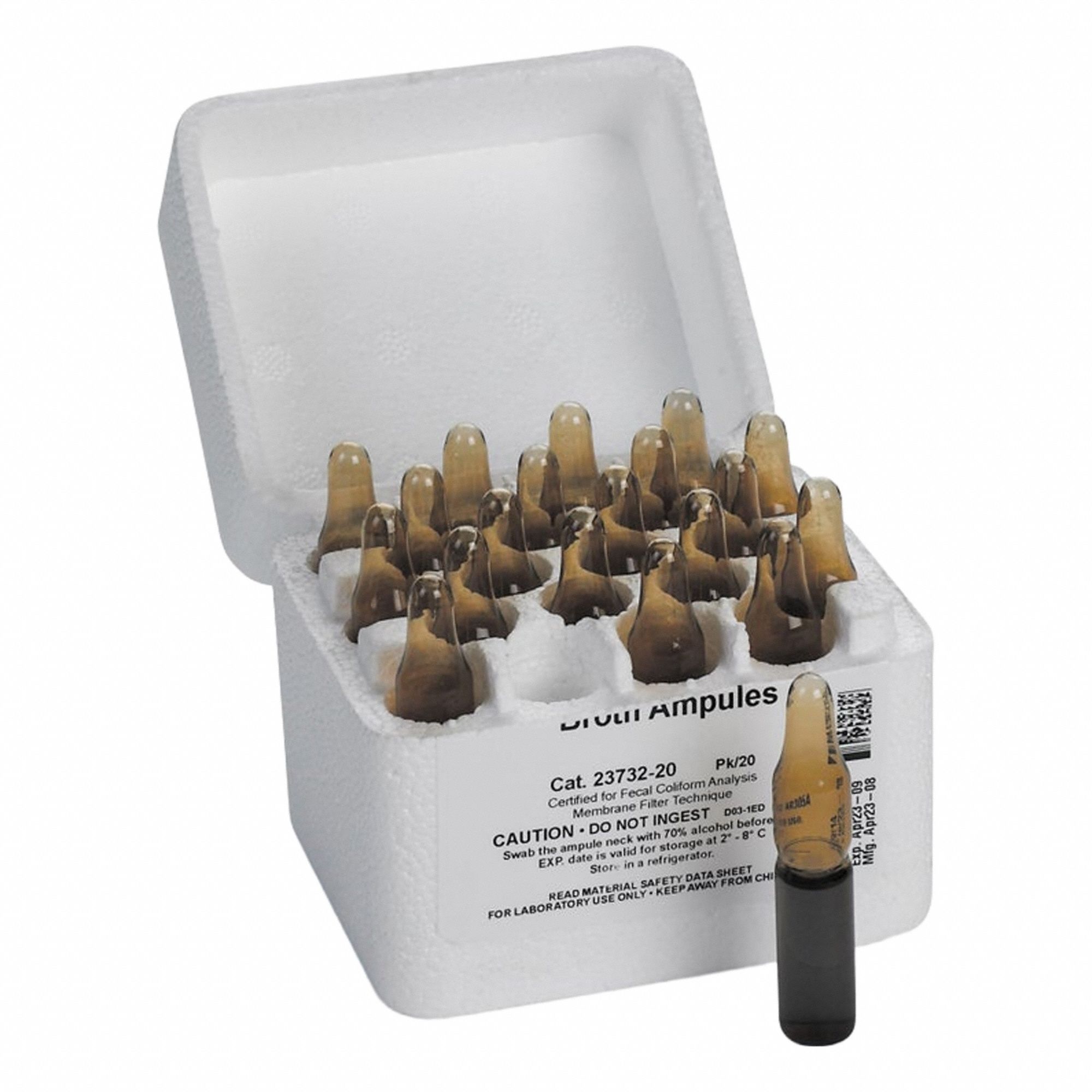 HACH, 2 mL Volume, Liquid, m-FC Glass Ampules - 897X47|2373220 - Grainger