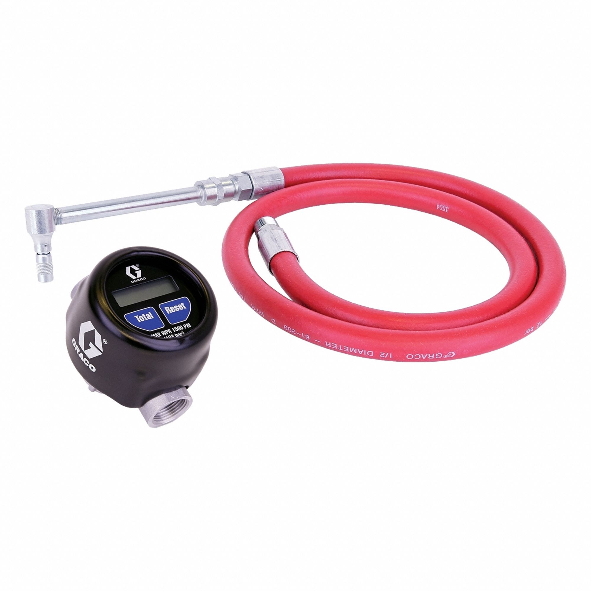 GRACO, 5 ft Hose Lg, 1/2 in Hose Inside Dia., KIT HOSE and METER ...