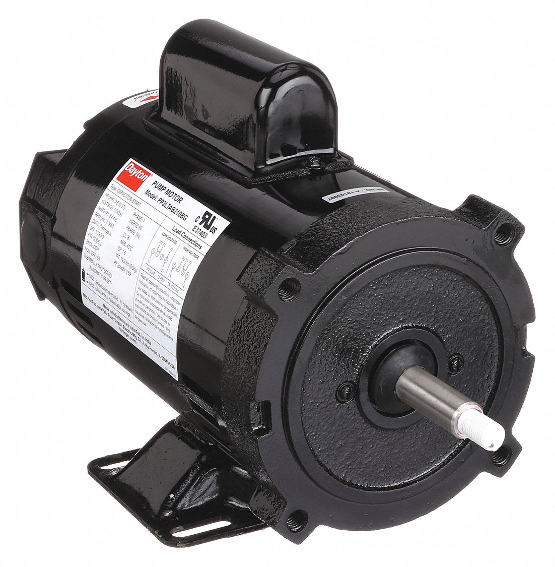 DAYTON, 1/2 hp, 115/230V AC, Centrifugal Pump Motor - 23CF27|PP2LTAB21SBG - Grainger