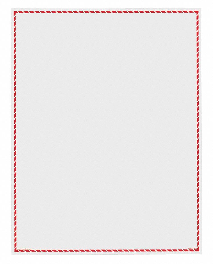 GHS SAFETY Precut Label Sheet: 11 in x 8 1/2 in, Paper, White/Red ...