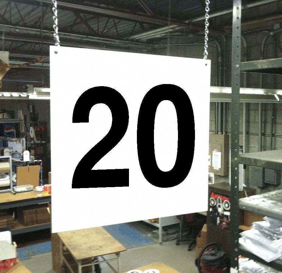 Hanging Aisle Sign - 23J635|HPS-FS1212-20 - Grainger