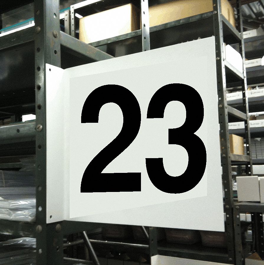 Vinyl, Adhesive Sign Mounting, Projecting Aisle Sign - 23J663|HPS ...