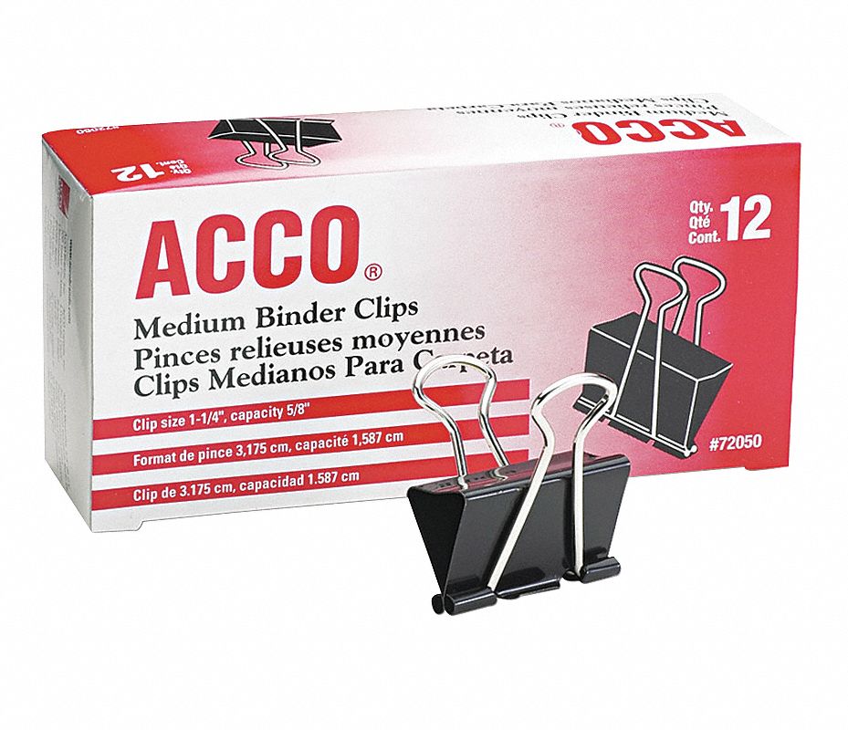 ACCO 1-1/4", PK12 - Clips de Presión - 23K170 | ACC72050 - Grainger México