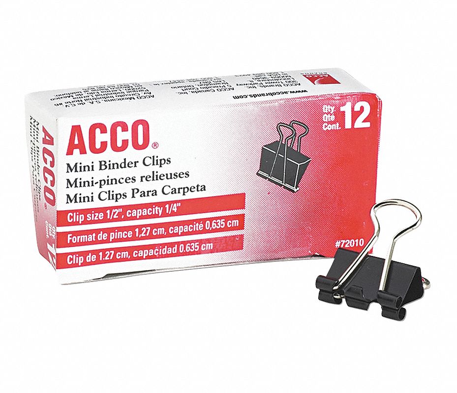 ACCO 1/2", PK12 - Clips de Presión - 23K171 | ACC72010 - Grainger México