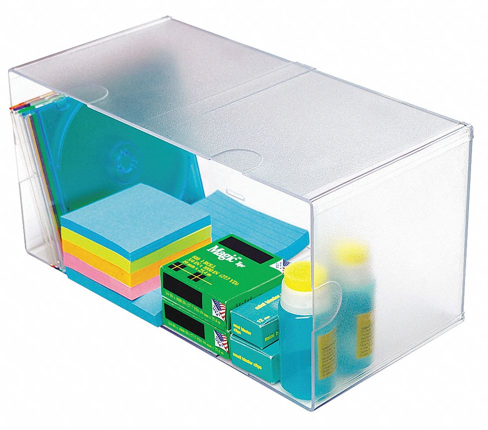 Desktop Organizer,Clear,Plastic - Grainger