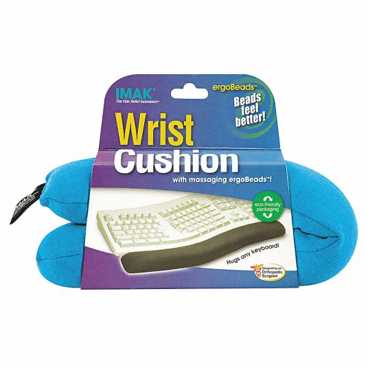 Wrist Rest,Teal,ergoBeads - Grainger