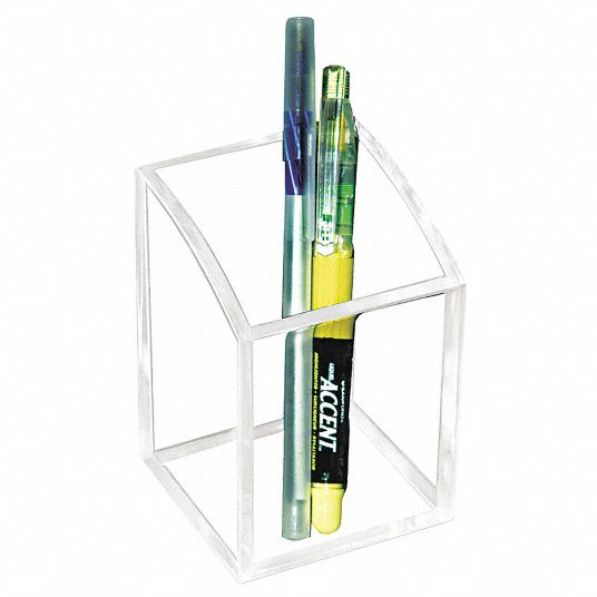 KANTEK, 1 Compartments, Acrylic, Pencil Holder - 23K288|KTKAD20 - Grainger