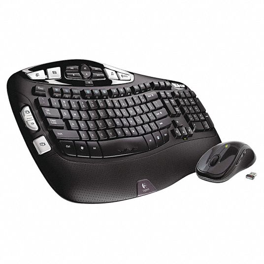 LOGITECH, Wireless, USB Connection, Keyboard and Mouse Set - 23K301 ...