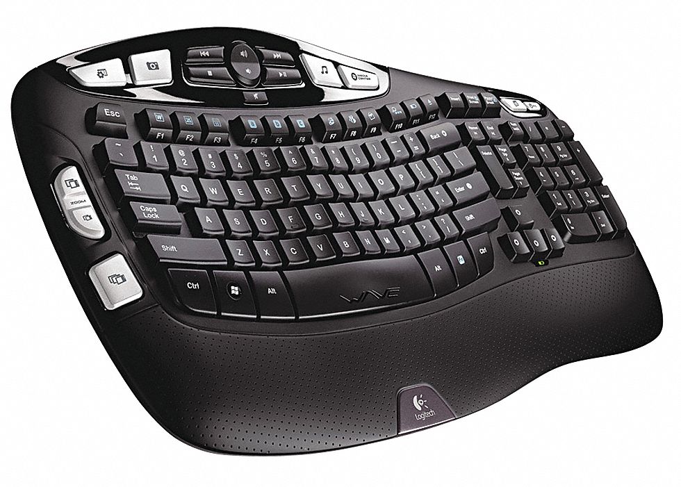 LOGITECH, USB Connection, Black, Keyboard - 23K308|LOG920001996 - Grainger