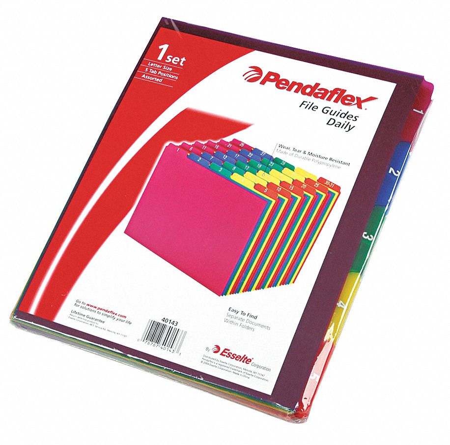 PENDAFLEX Binder Divider With 31 Preprinted Tabs Multicolor 1 To 31 