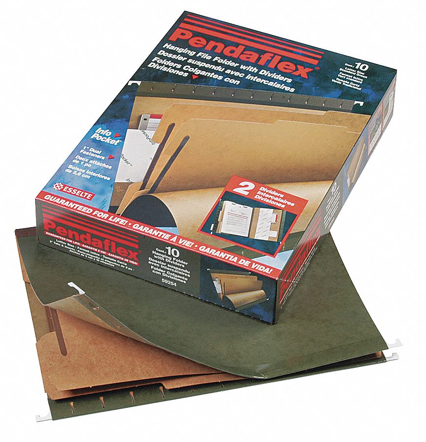 8 1/2 in Ht, 11 pt. Stock, Classification File Folders - 23K545 ...