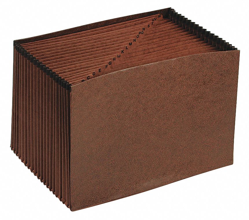21 Pocket Alpha (A-Z) Expandable File, Redrope - Grainger
