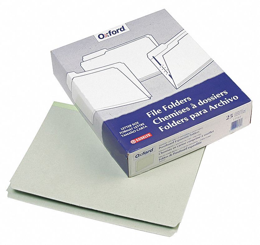 Letter Size File Folders, Straight Tab Cut, 8 1/2 in Height, 11 in ...