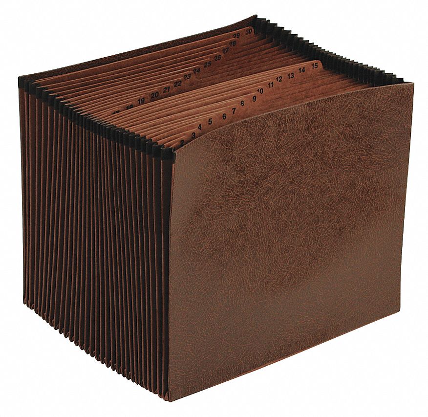 31 Pocket Redrope Daily (1-31) Expandable File , Redrope - Grainger