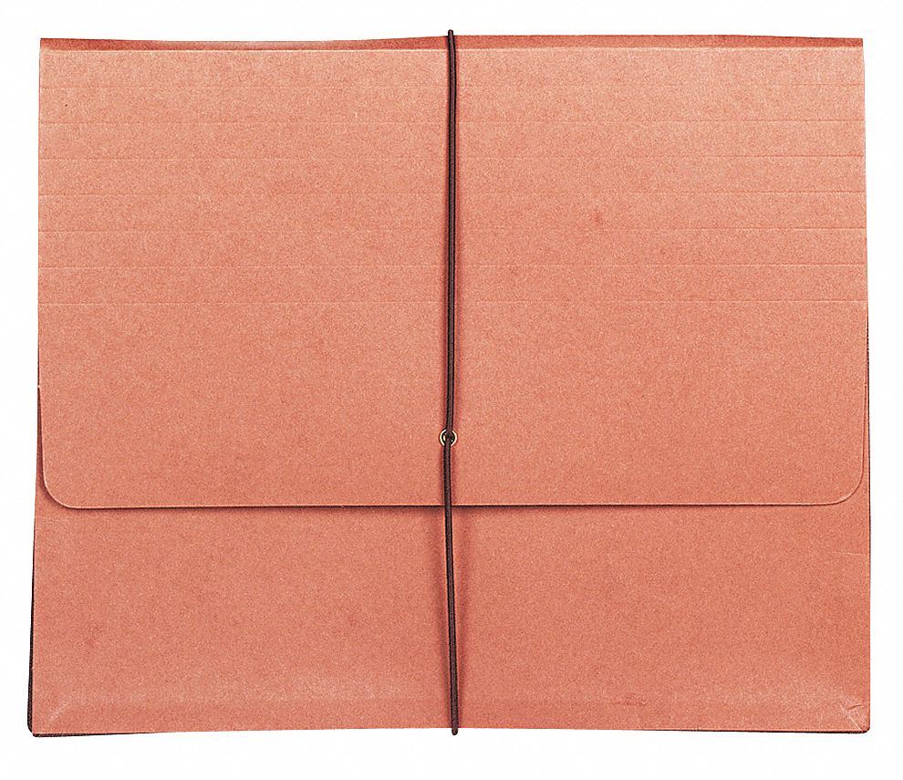 1 Pocket Redrope Expandable File Wallet, 3 1/2 in - Grainger