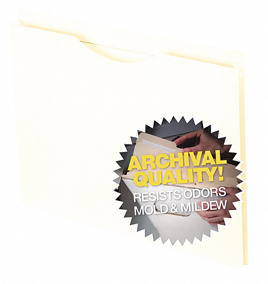 Expandable File Jacket,Manila,PK50 - Grainger