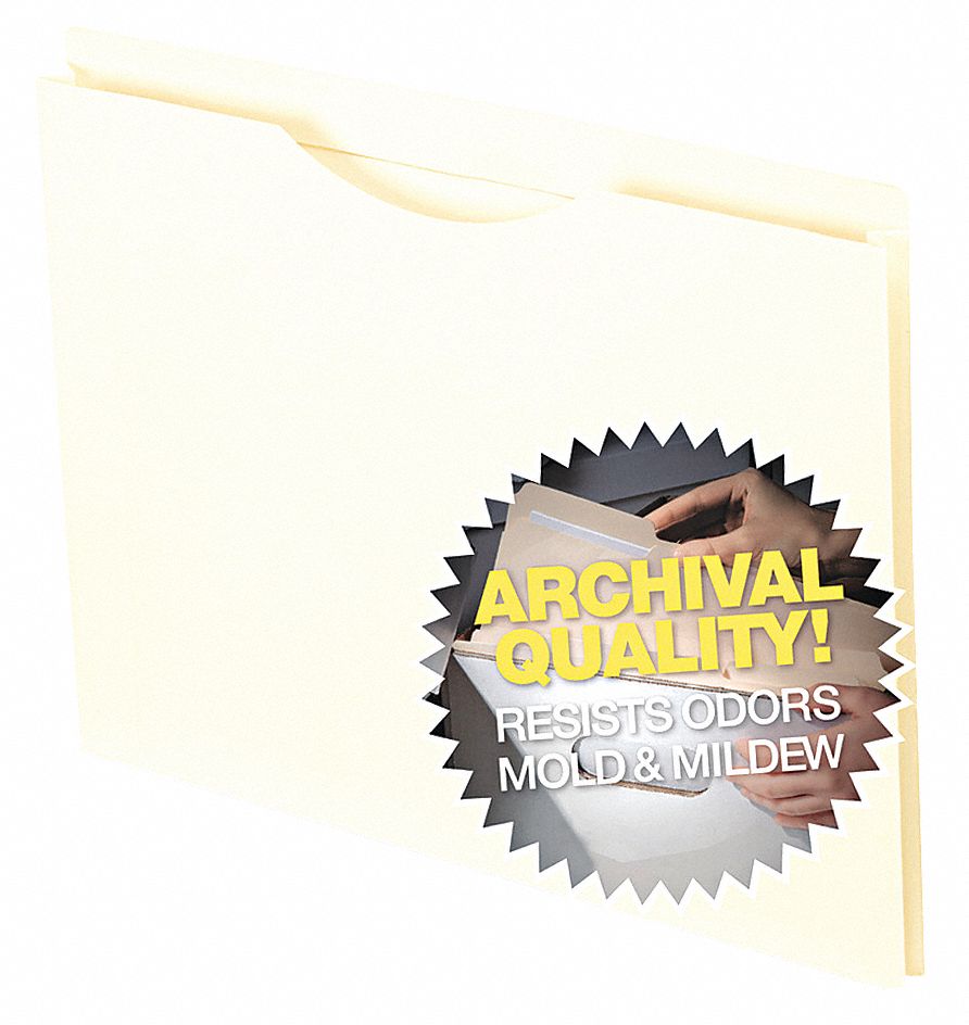 Expandable File Jacket,Manila,PK100 - Grainger