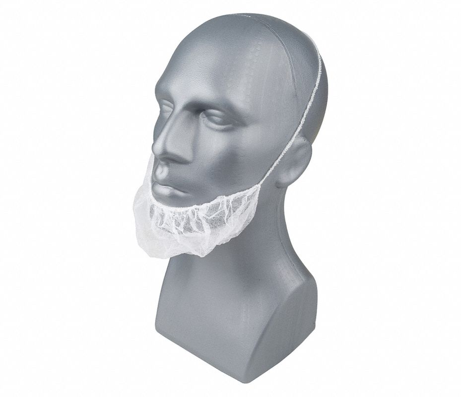 CONDOR Cubre Barba Polipropileno Blanco 18" Paquete con 100 - 23KX01 ...