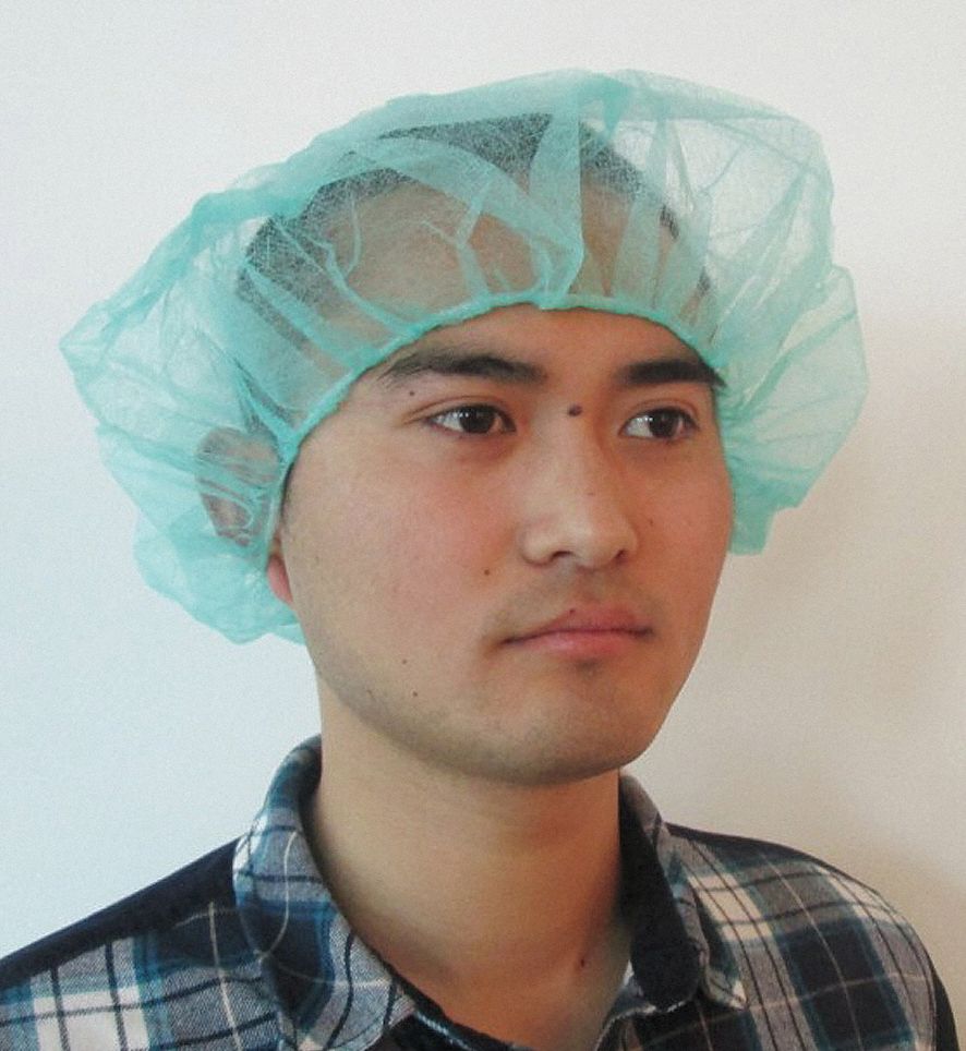 Bouffant Cap, Green, PK 100 - Grainger