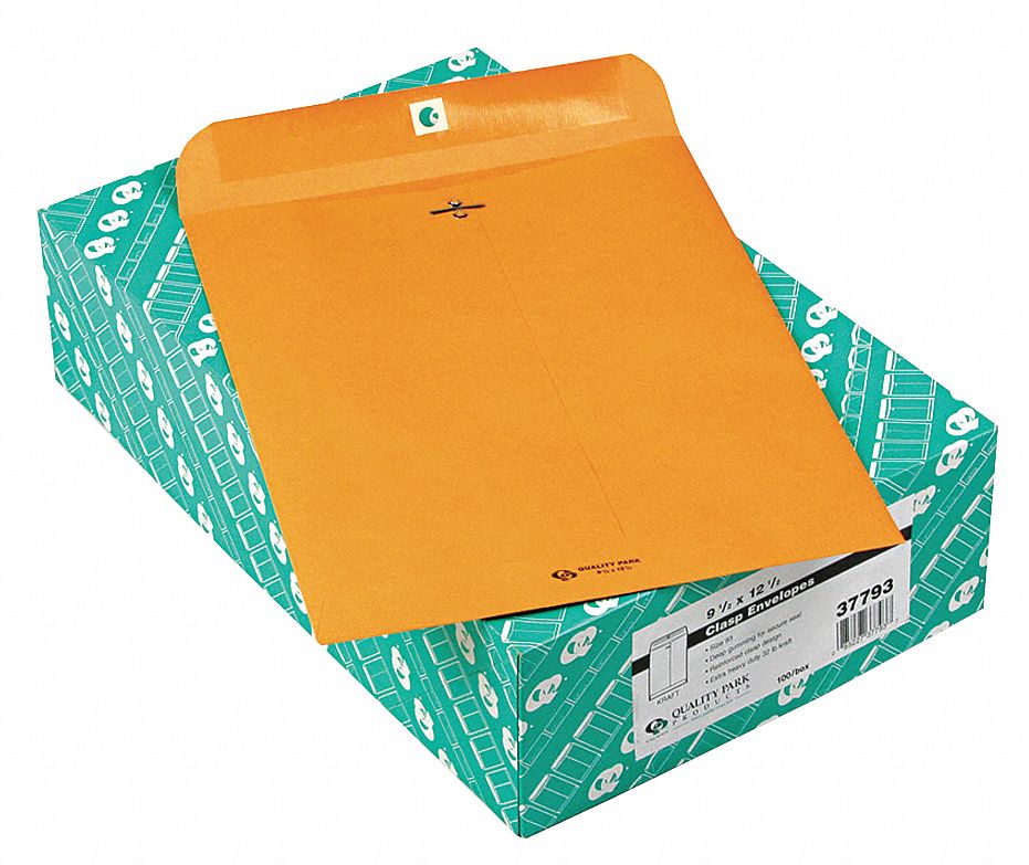 QUALITY PARK, #12-1/2 Envelope Size, Kraft, Catalog Envelopes - 23L144 ...