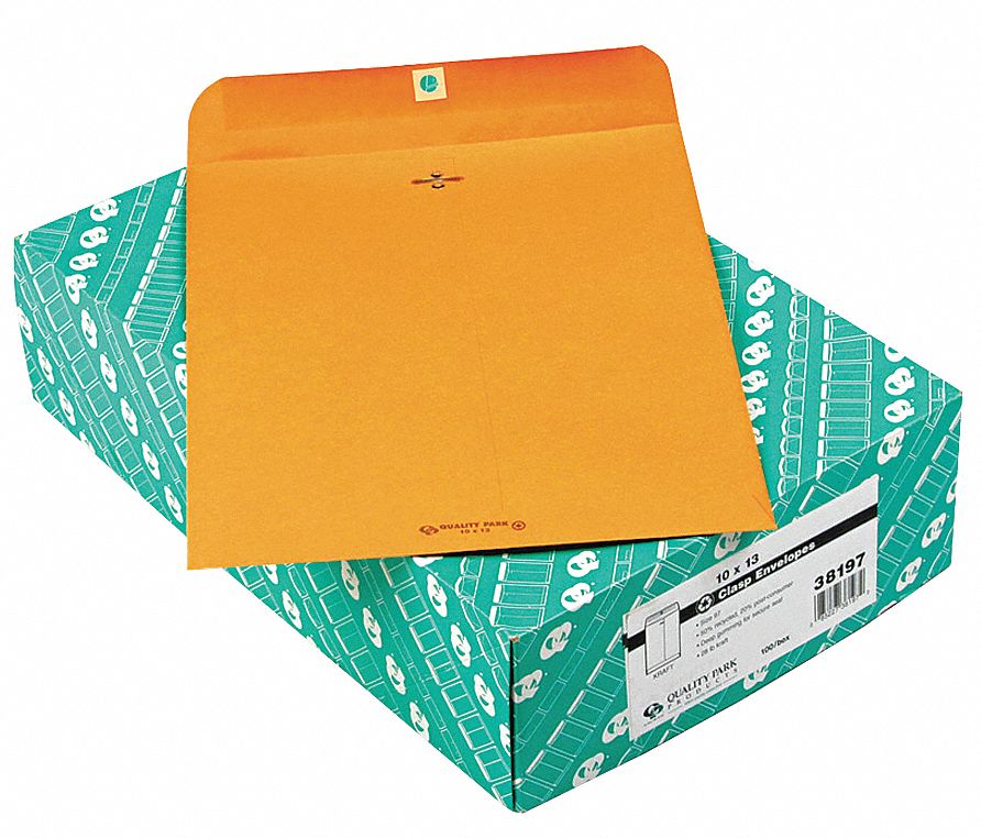 QUALITY PARK, #97 Envelope Size, Recycled Kraft, Catalog Envelopes ...