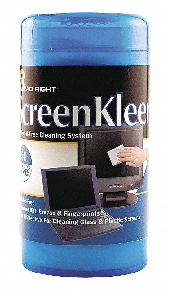 Screen Wipes, Recommended For Laptop, Monitors, PDAS - Grainger