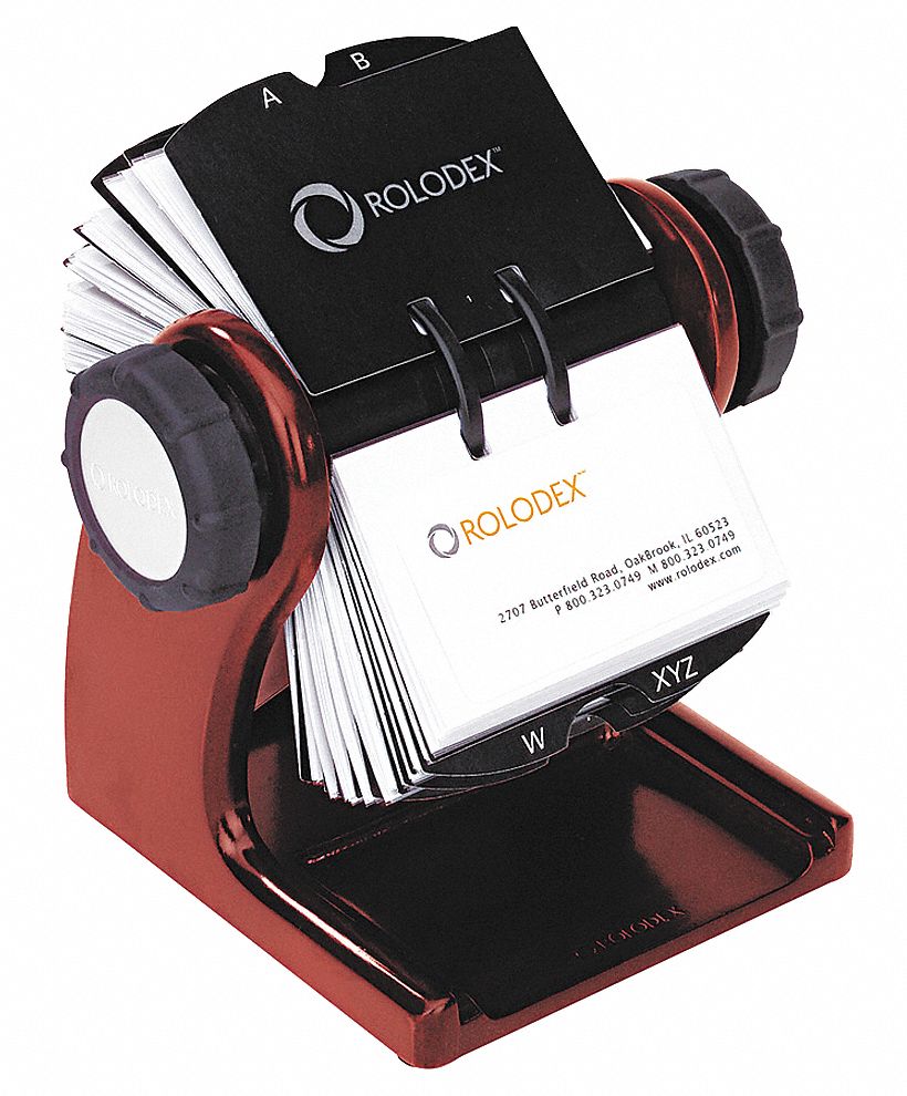 Rotary Card File,Mahogany,Wood - Grainger