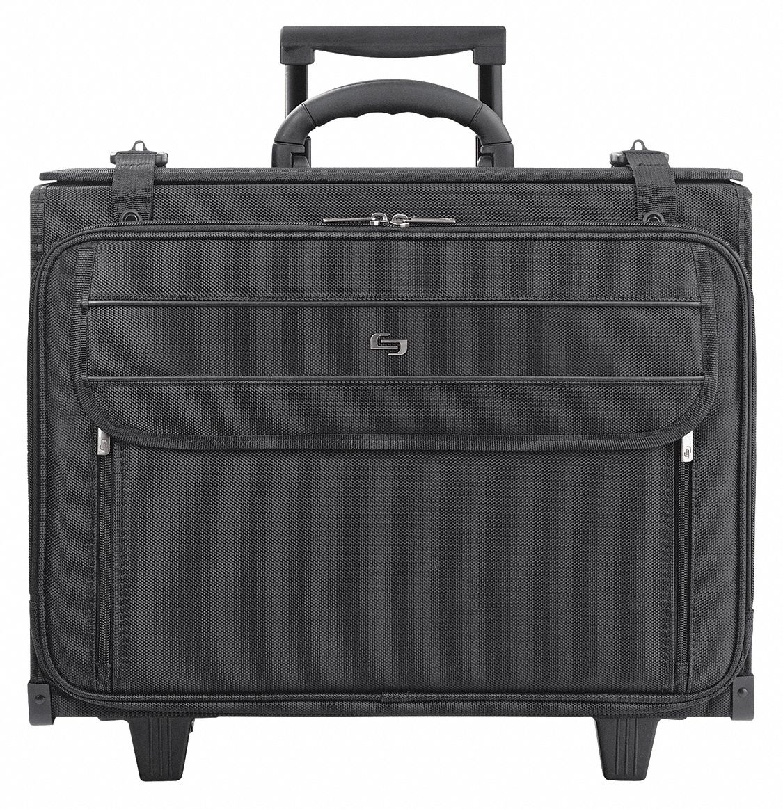 SOLO, Polyester, Black, Rolling Laptop Case - 23L303|USLB1514 - Grainger